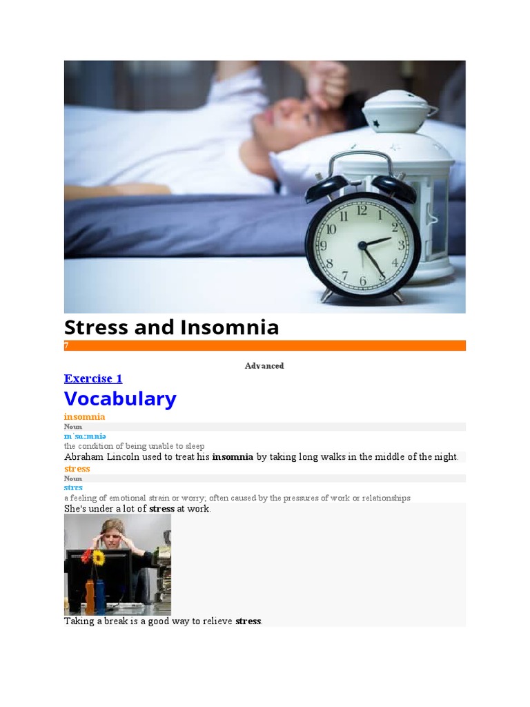 Stress and Insomnia | PDF | Insomnia | Stress (Biology)