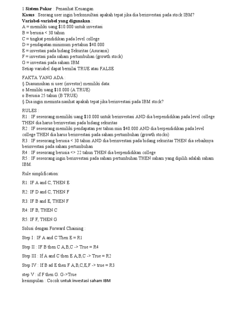 1 Sistem Pakar | PDF