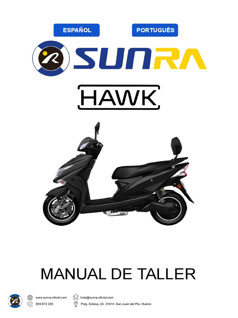 Manual de Taller Sunra Hawk 1800W | PDF | Neumático | Rodamiento (Mecánico)