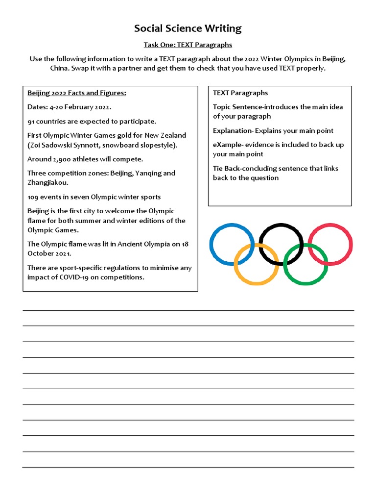 Social Science Writing Olympics | PDF | Olympic Games | Multi Sport Events