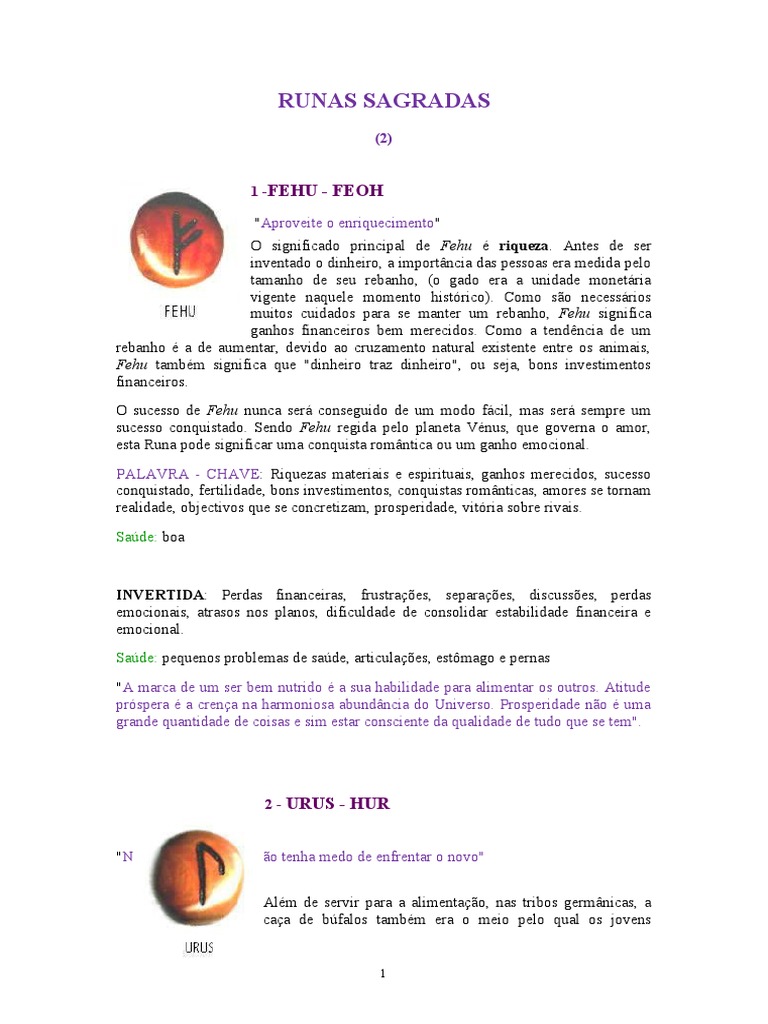 Runas Sagradas - 2 | PDF | Amor | Tempo