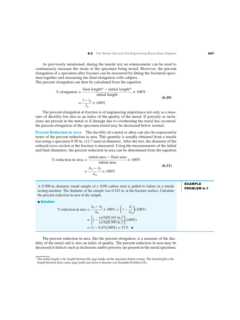 Percent Reduction in Area: Confirming Pages | PDF | Ductility ...