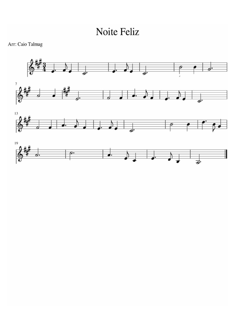 Noite Feliz Partitura | PDF