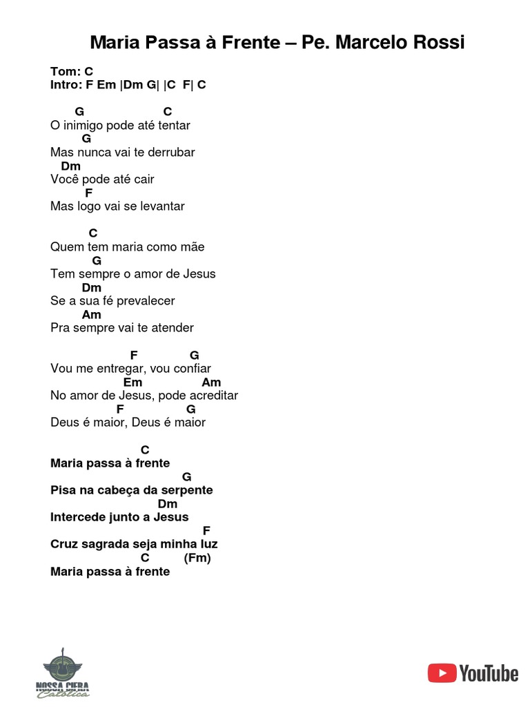 Maria Passa à Frente: Uma Canção Sobre a Fé em Nossa Senhora e em Jesus ...