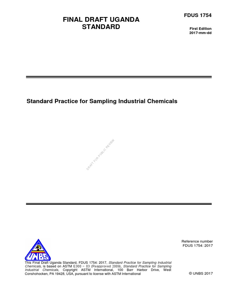 ASTM E300-03 Standard Practice For Sampling Industrial Chemicals | PDF ...