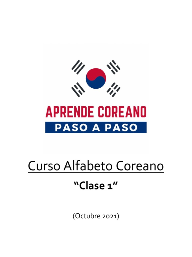 Curso Básico de Alfabeto Coreano | PDF | Lenguaje Koreano | Fonética