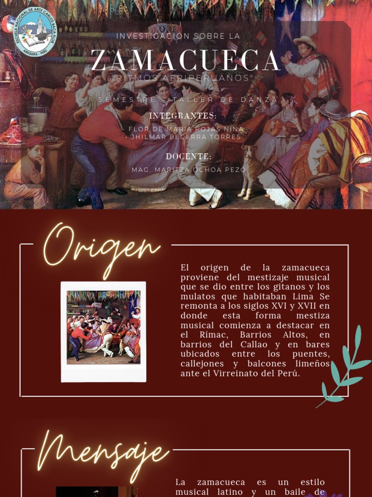 ZAMACUECA | PDF | Bailes | Las artes escénicas