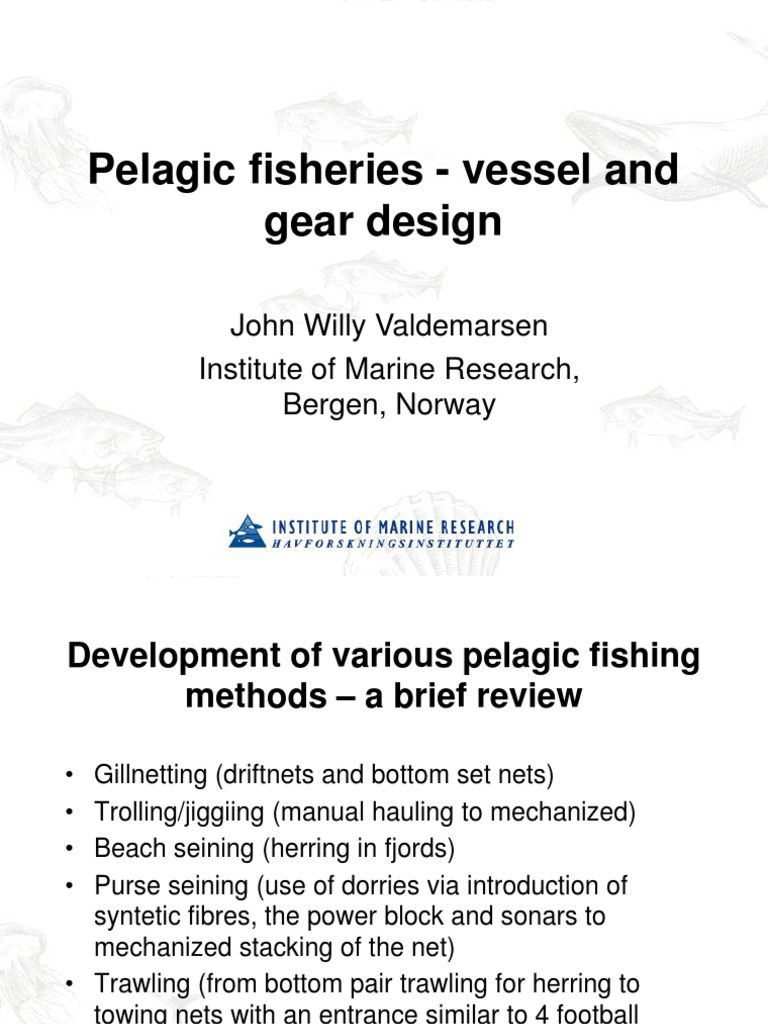 Pelagic Fisheries Vessel and Gear Design | PDF | Trawling | Fishing Trawler