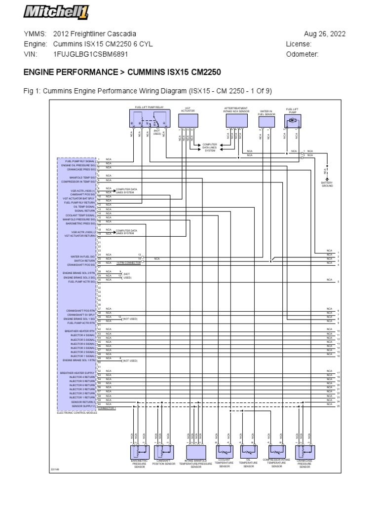 Cummins ISX15 CM2250 Wiring Diagram | PDF | Diesel Engine | Systems ...