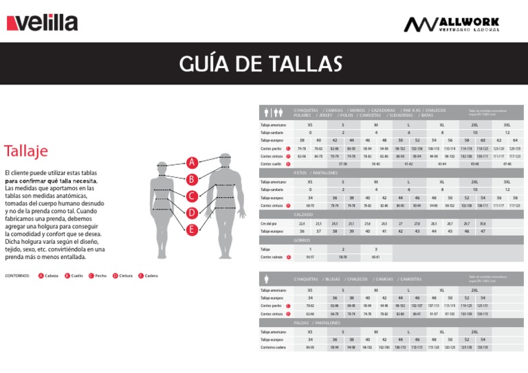 GUIA de TALLAS | PDF | Sistema Internacional de Unidades | Diseño de moda