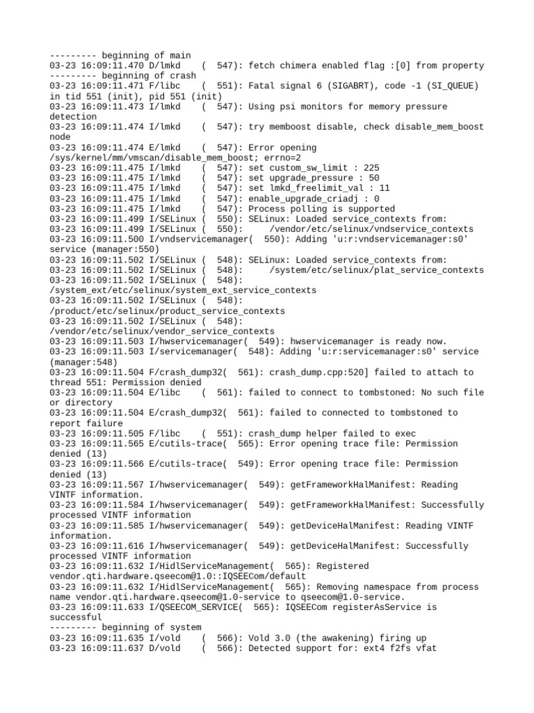 System Crash Log Analysis | PDF | Encryption | Computer Data Storage