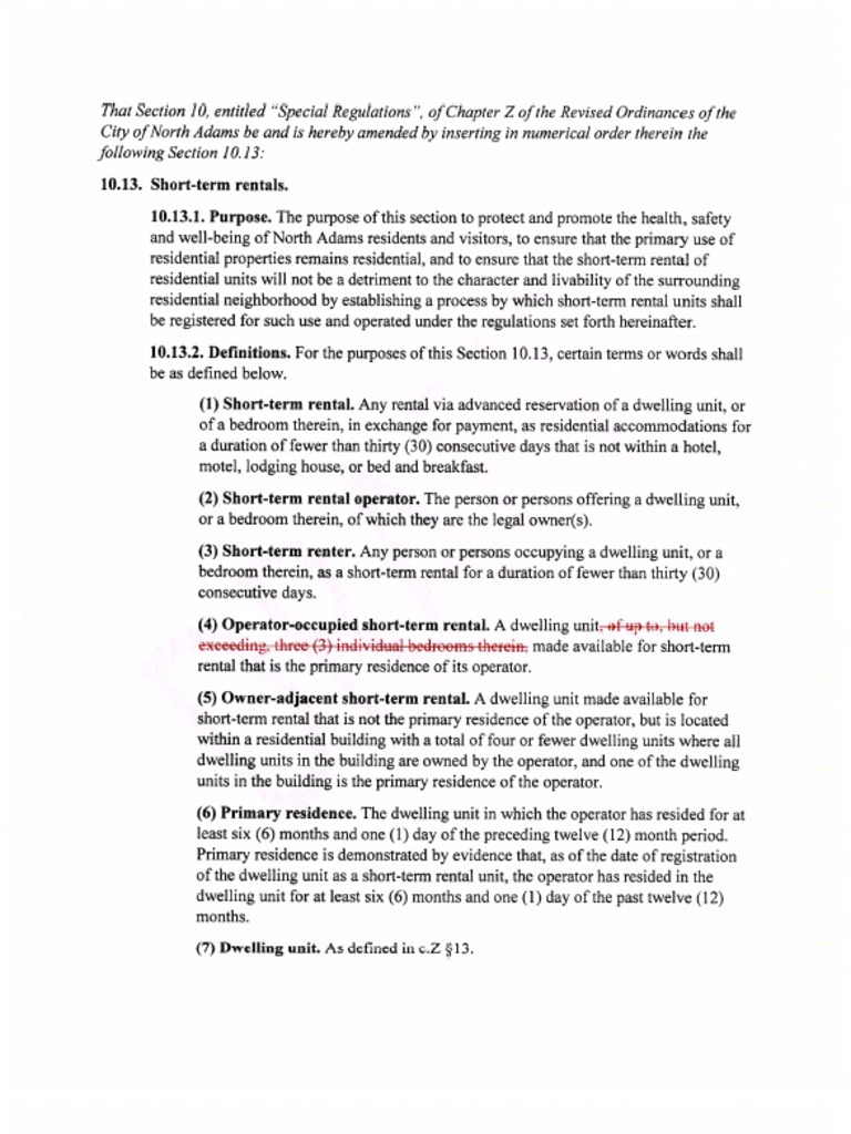 Short-Term Rental Regulations | PDF | Renting | Dwelling