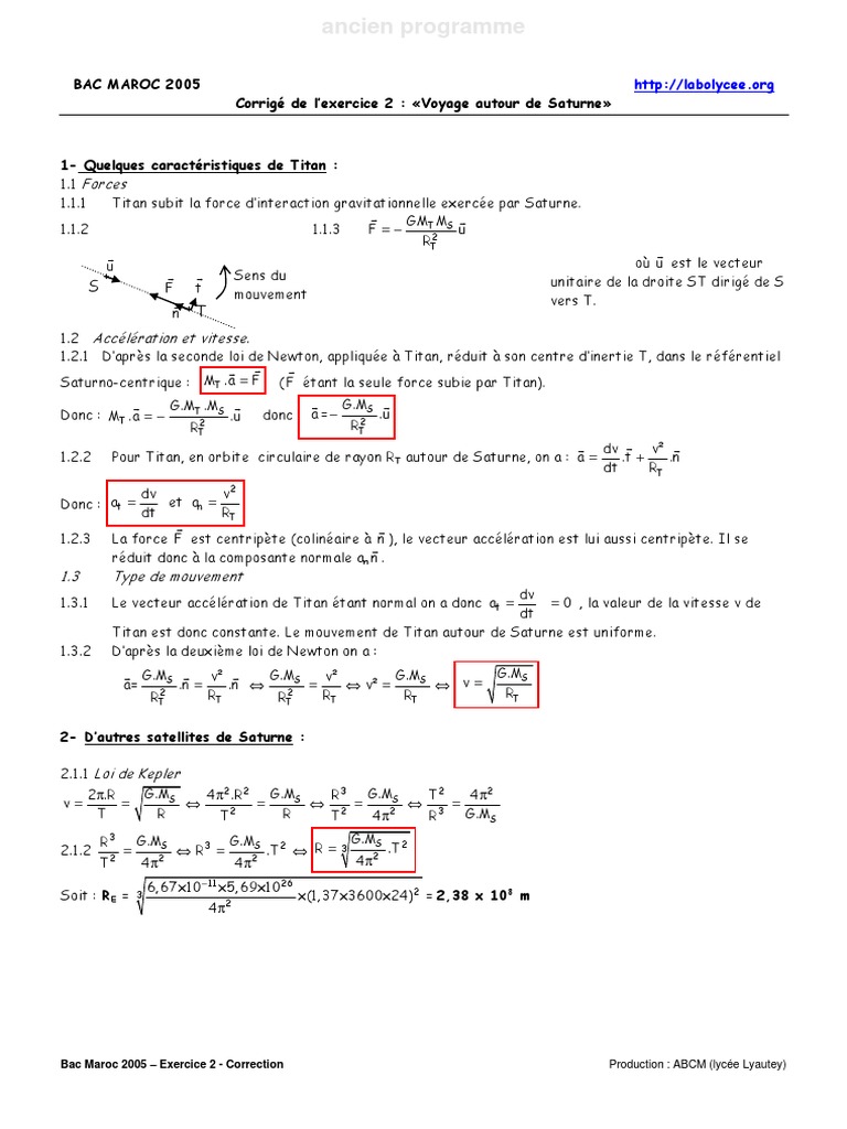 2005 Maroc Correction Exo2 | PDF | Théorie de la relativité | Dynamique (Mécanique)