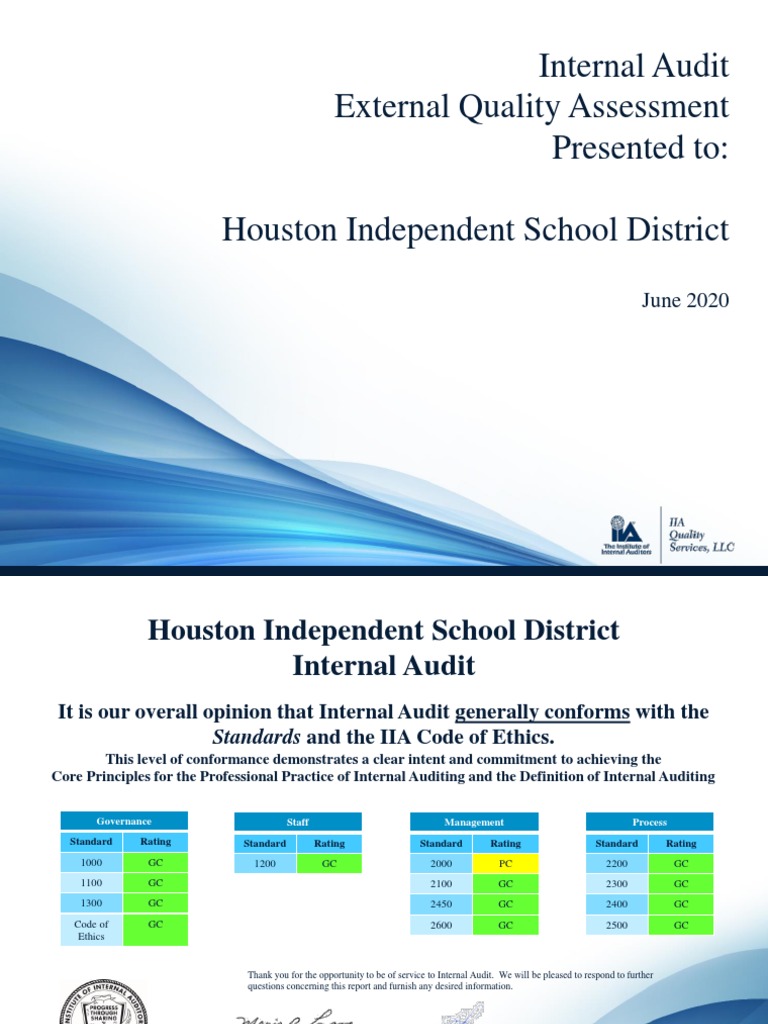 Sample Report - Final - Report - IIA - External - Assessment - June ...