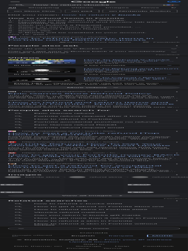 How To Return Vbucks - Google Search | PDF | Software | Computing