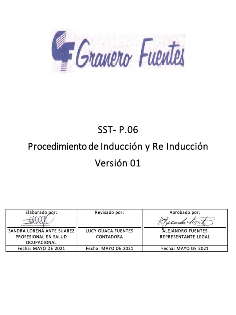 Inducción y Reinducción SST | PDF | Valores | Razonamiento inductivo