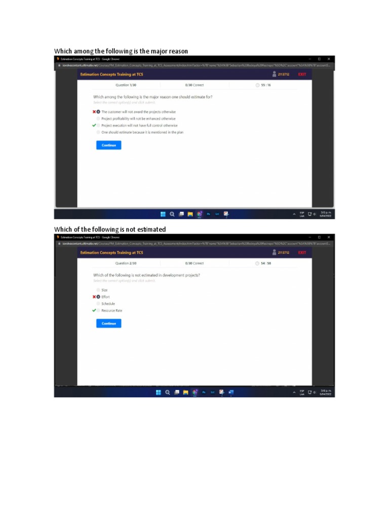 Estimation Concepts Training | PDF