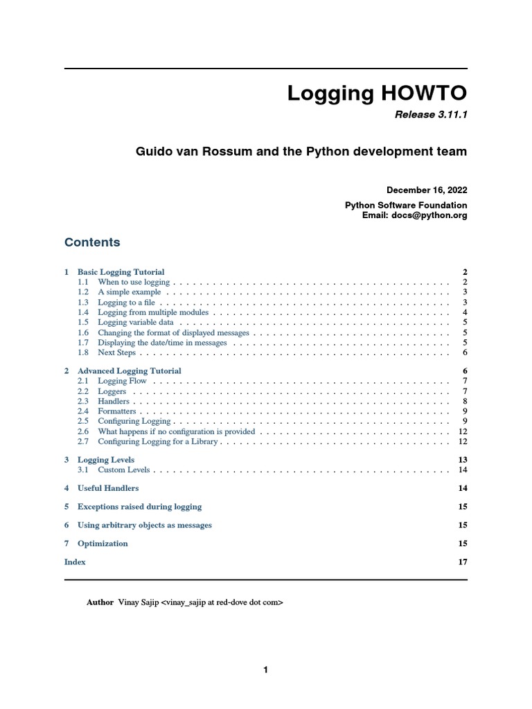 Howto Logging | PDF | Method (Computer Programming) | Parameter ... Howto Logging | PDF | Method (Computer Programming) | Parameter ...