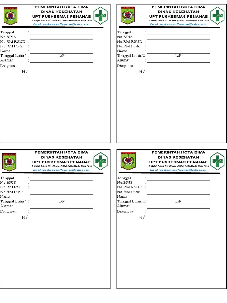 Form Resep Luar | PDF