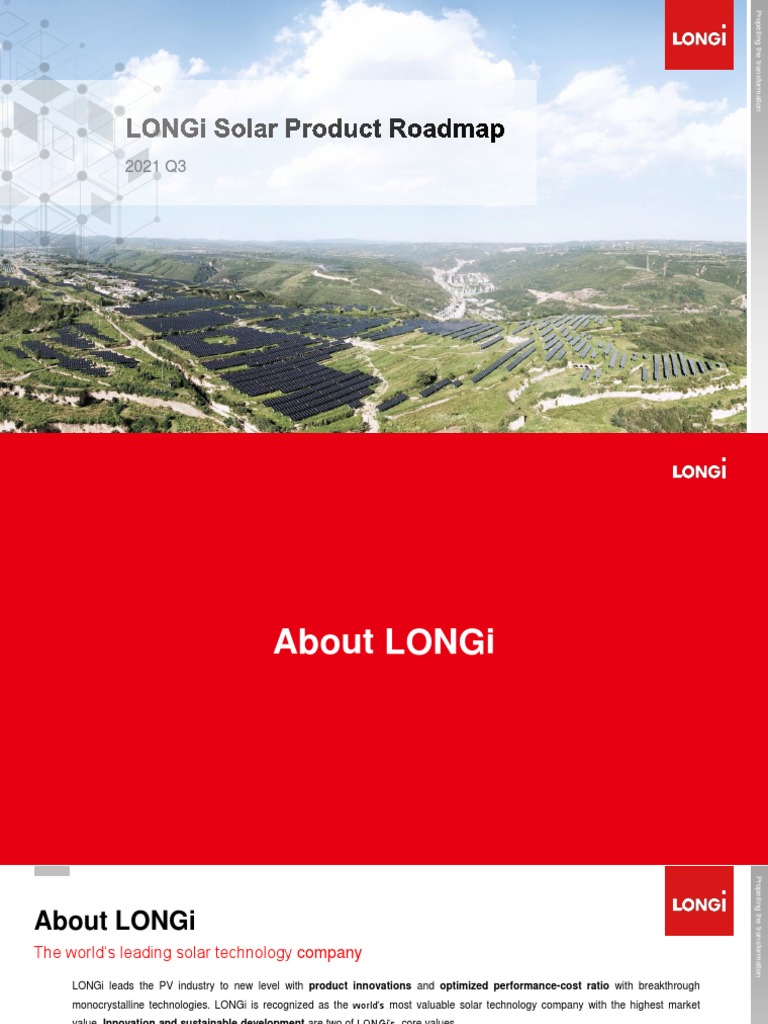 【2021Q3】LONGi Solar Product Roadmap | PDF | Photovoltaics | Research And Development