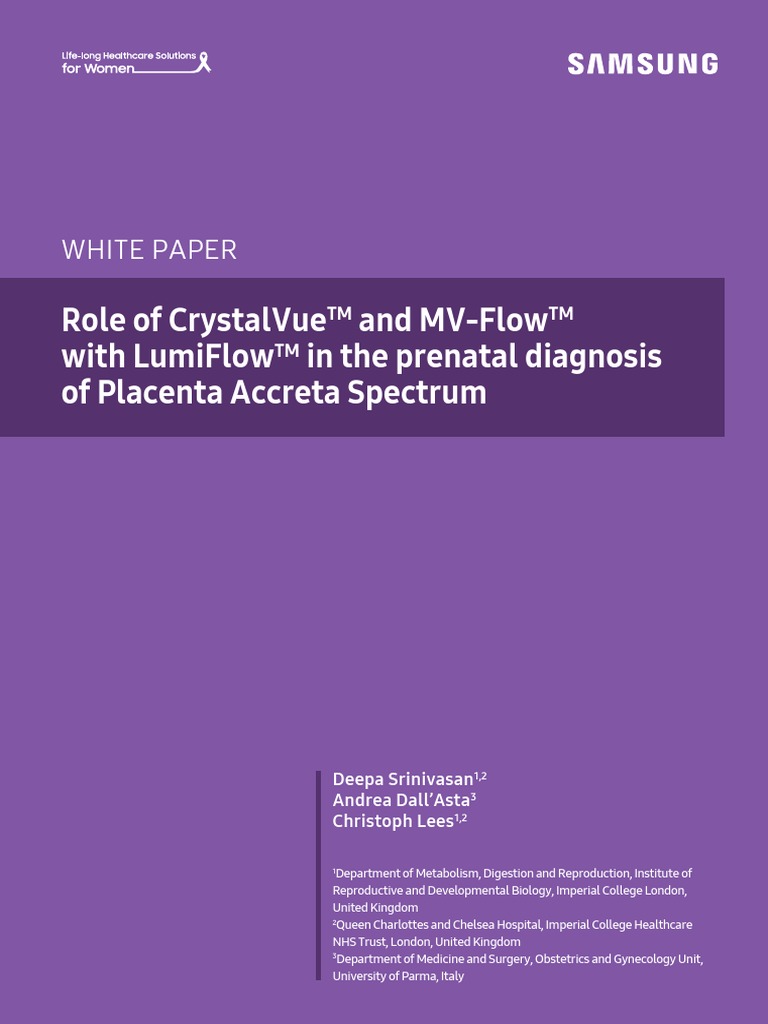 Role of Crystalvue and Mv-Flow With Lumiflow in The Prenatal Diagnosis ...