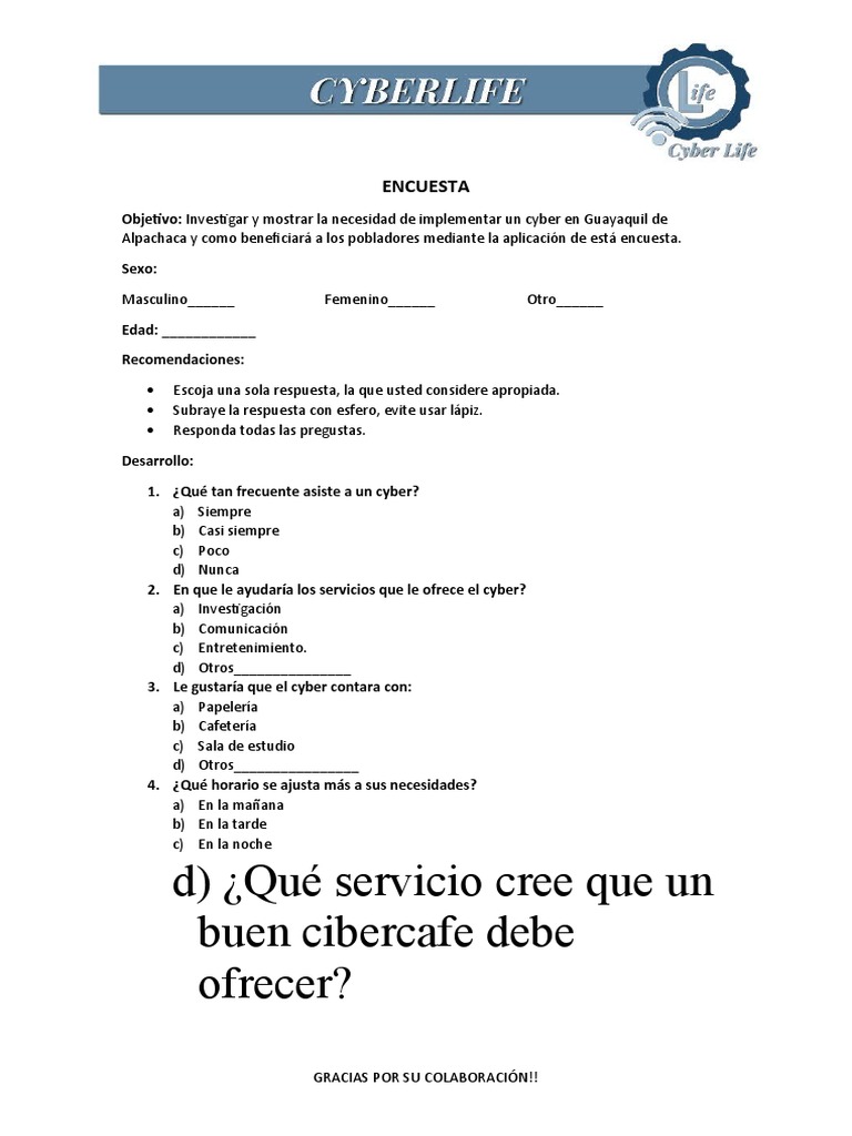 Necesidad de un Cyber en Guayaquil | PDF