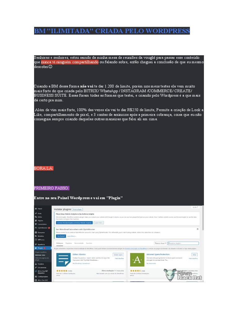 BM ''Ilimitada'' Criada Pelo Wordpress | PDF