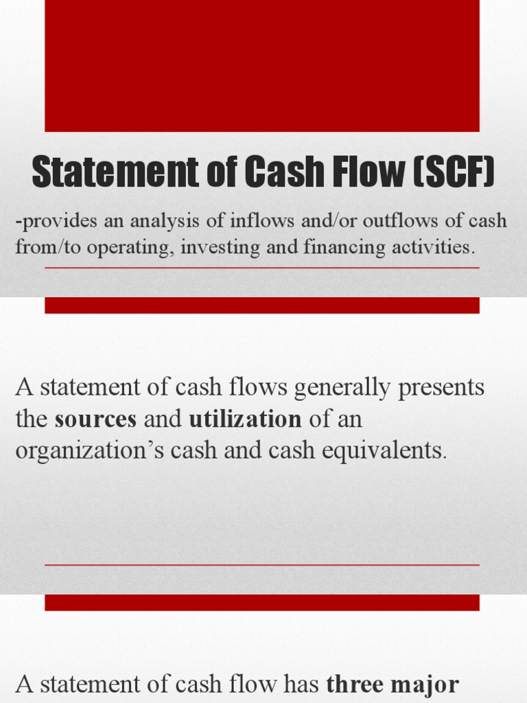 Statement of Cash Flow (SCF) | Descargar gratis PDF | Cash Flow ...