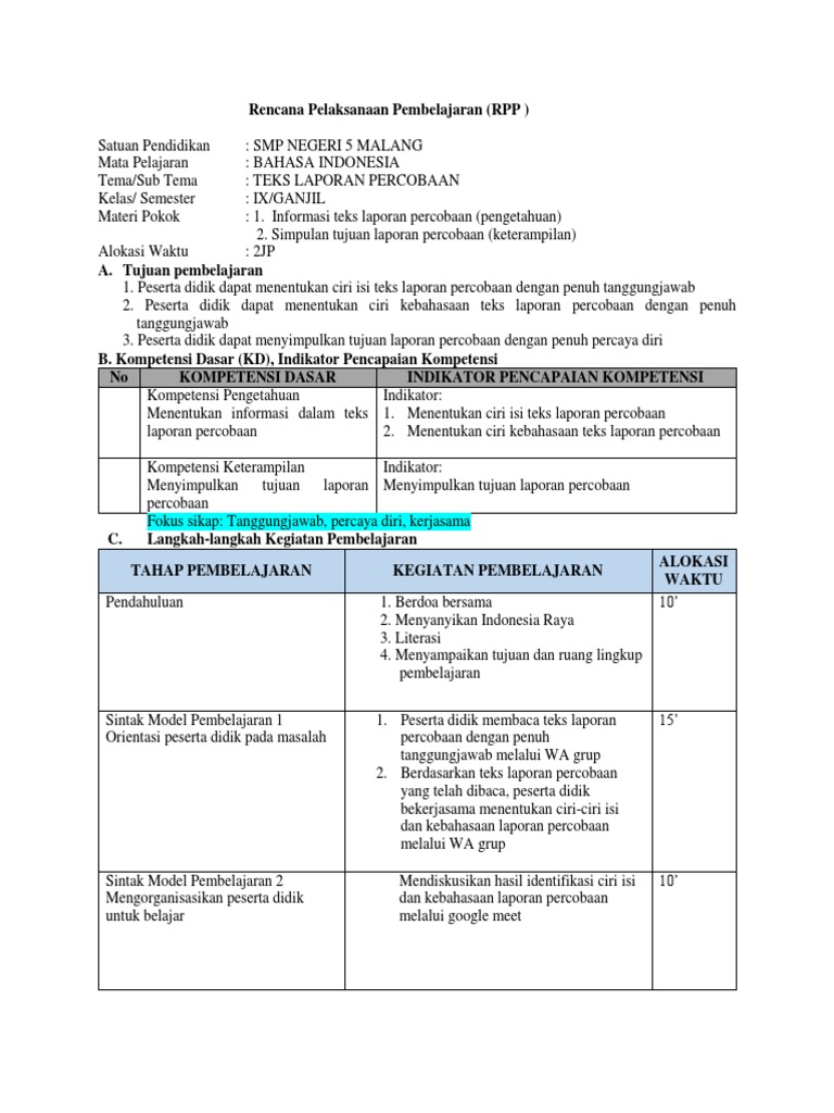 Teks Laporan Percobaan 3.1 | PDF | Seni & Disiplin Bahasa