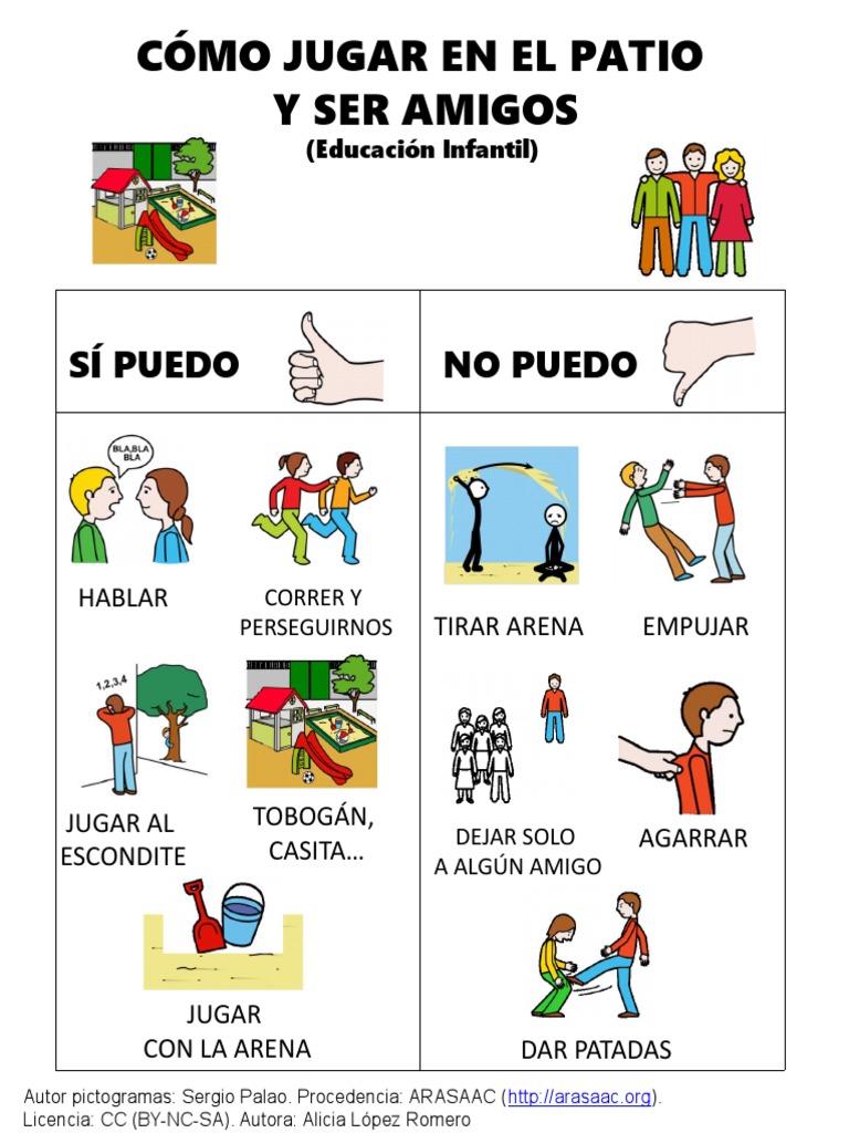 Reglas y Pictogramas para el Patio Escolar | PDF