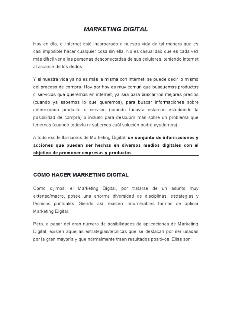 Marketing Digital | PDF | Publicidad digital | Marketing