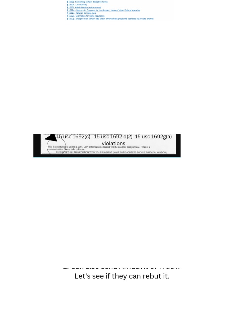 Understanding 15 USC 1692 Violations | PDF | United States Code | Credit