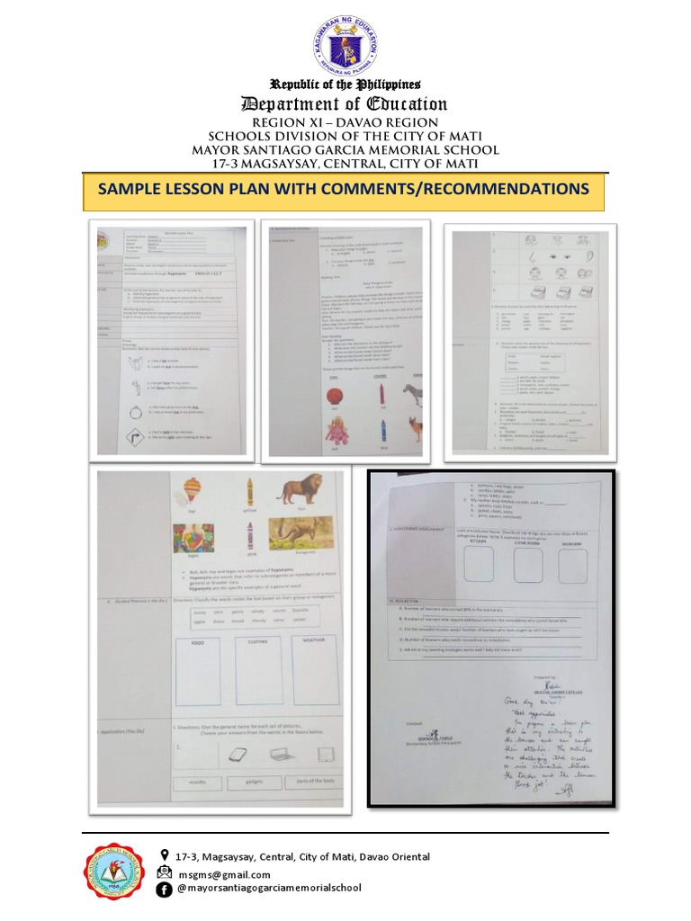 Annex E - Lesson Plan With Comments | PDF