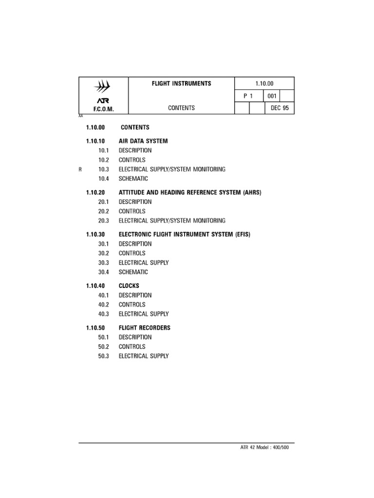 ATR Flight Instruments | PDF | Airspeed | Altimeter