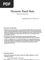 Model Data Panel Dinamis - BJ | PDF | Metode & Bahan Ajar