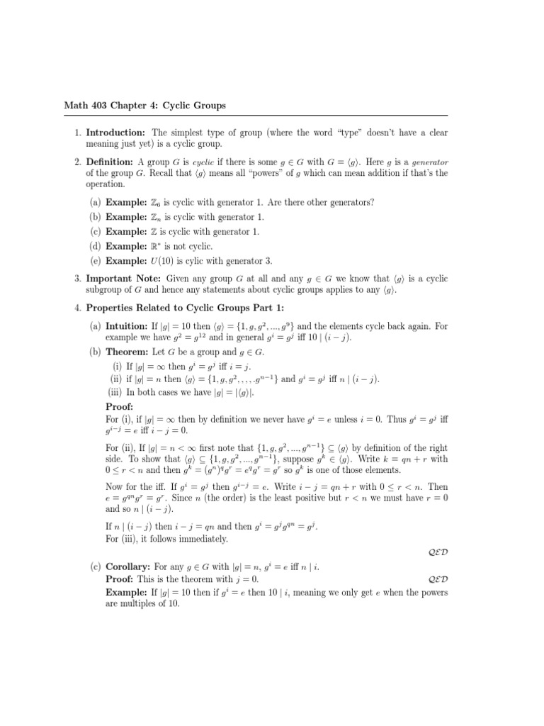 CH 4 | PDF | Mathematics | Abstract Algebra