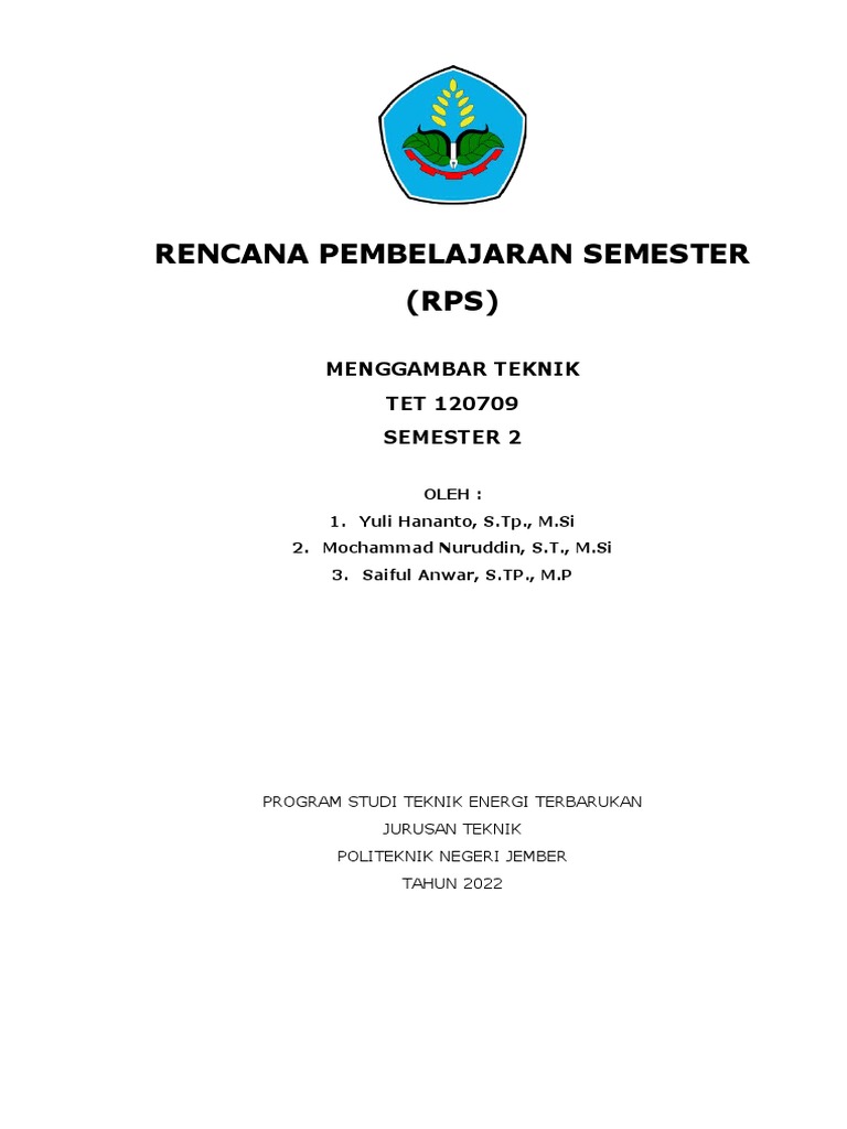 2 - RPS Menggambar Teknik | PDF