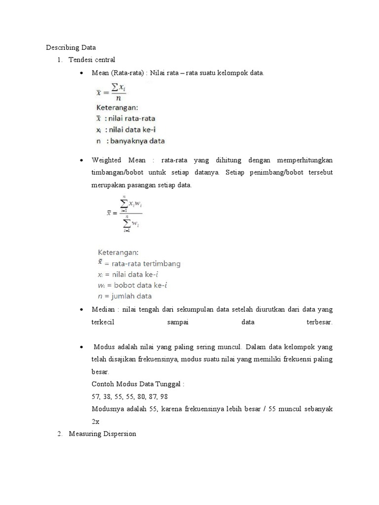 Describing Data | PDF