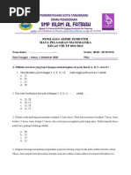 Pts Matematika SMP Kelas 8 Semester 1 | PDF
