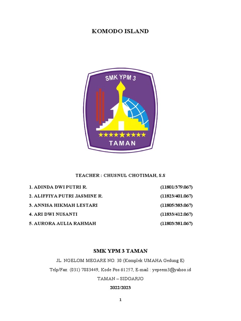 Laporan Bahasa Inggris Pdf Komodo Dragon Ecology