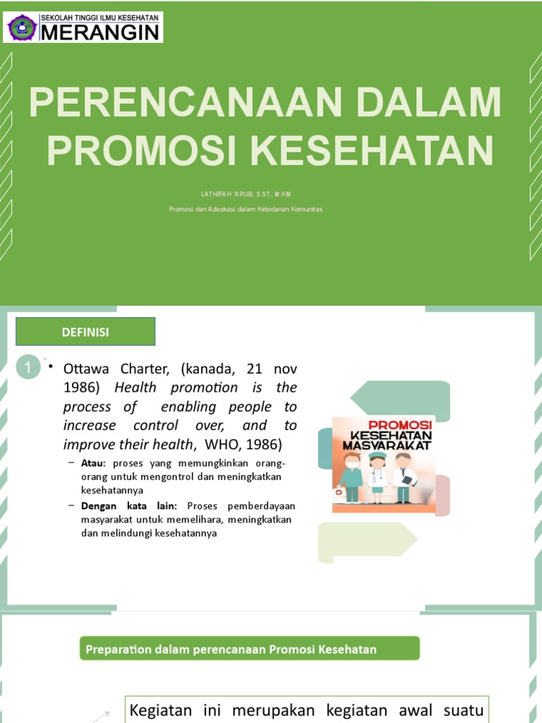 Perencanaan Dalam Promosi Kesehatan | PDF