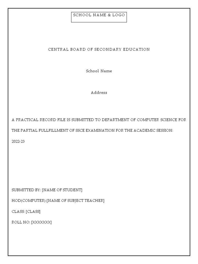 Xii CS Practical File | PDF | Comma Separated Values | Table (Database)