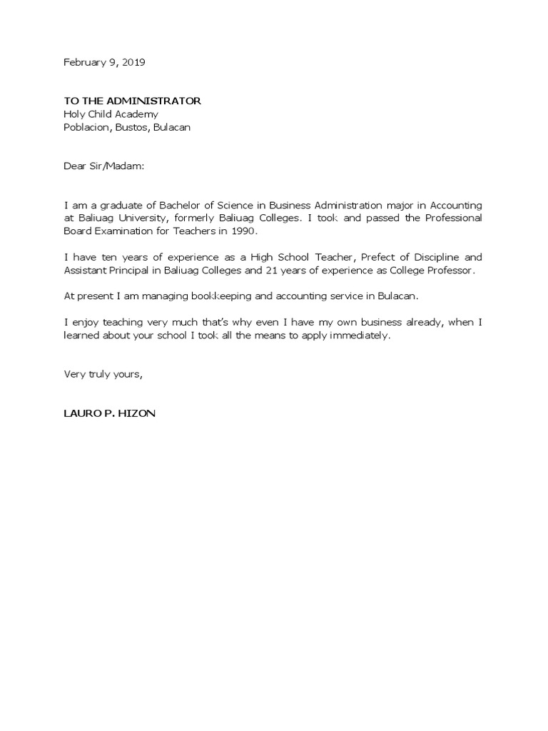 Letter of Intent | Download Free PDF | Teachers | Accounting