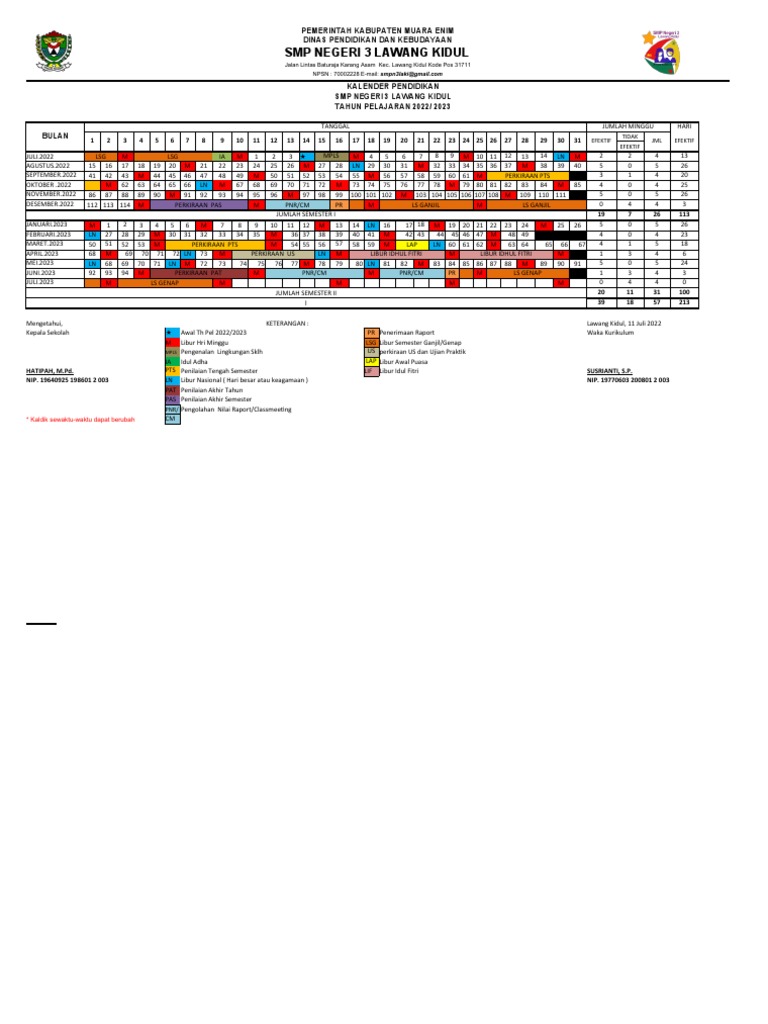 Kalender Pendidikan 2022-2023 | PDF