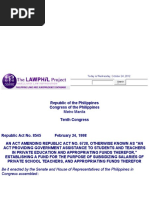 Republic Act No. 6728 Amended by RA 8545 | PDF | Private School ...