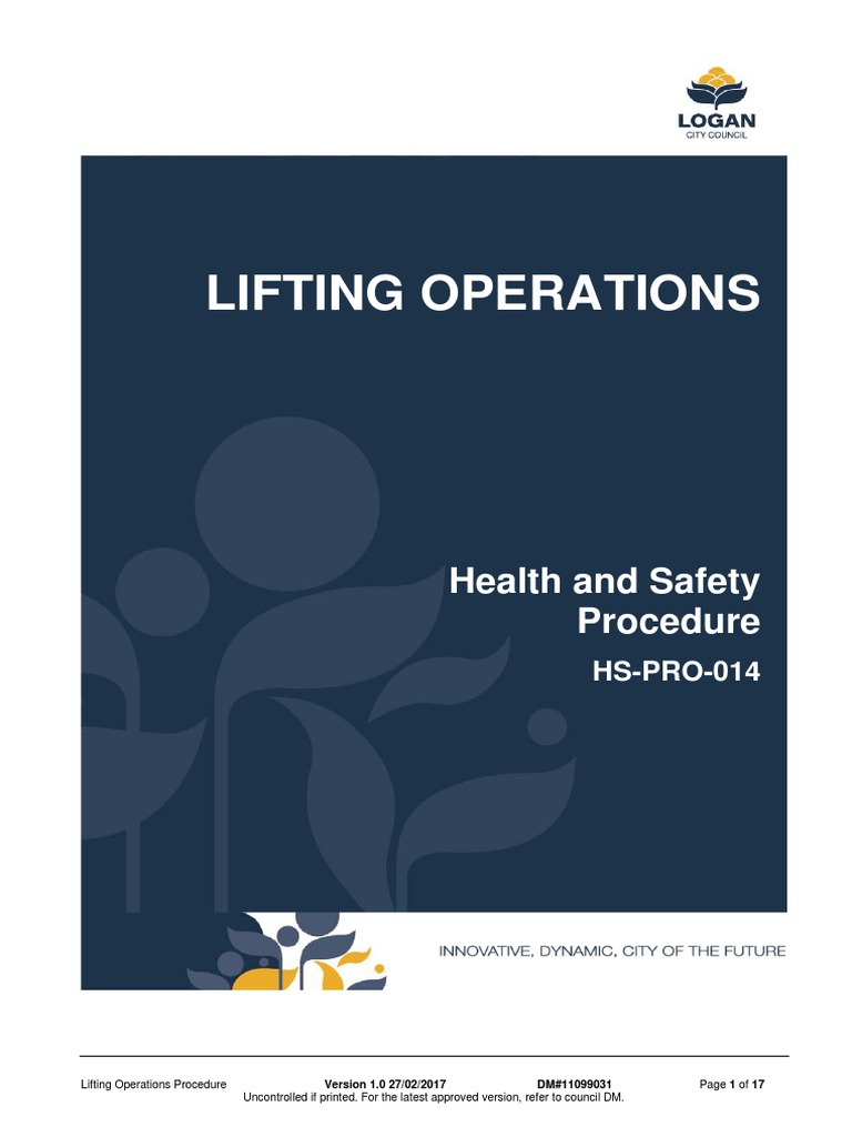 LCC DOCS 11099031 v1 HS PRO 014 Lifting Operations Procedure | PDF | Crane (Machine ...