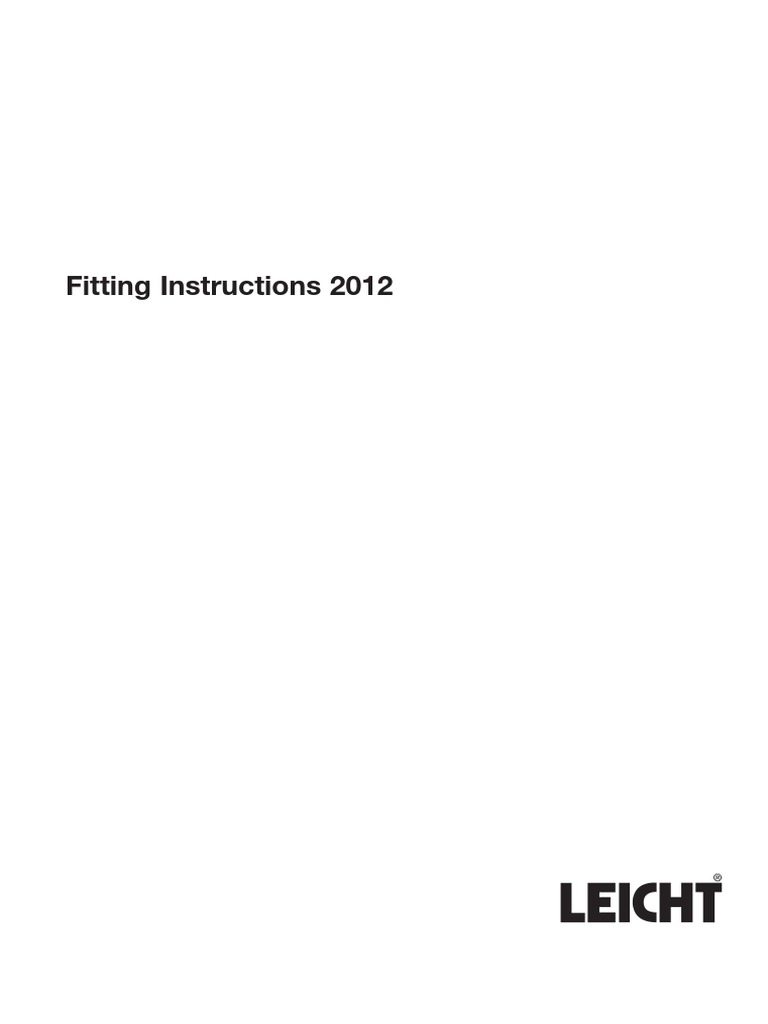 Fitting Instructions LEICHT Fitting Instructions 012 | PDF | Door | Screw