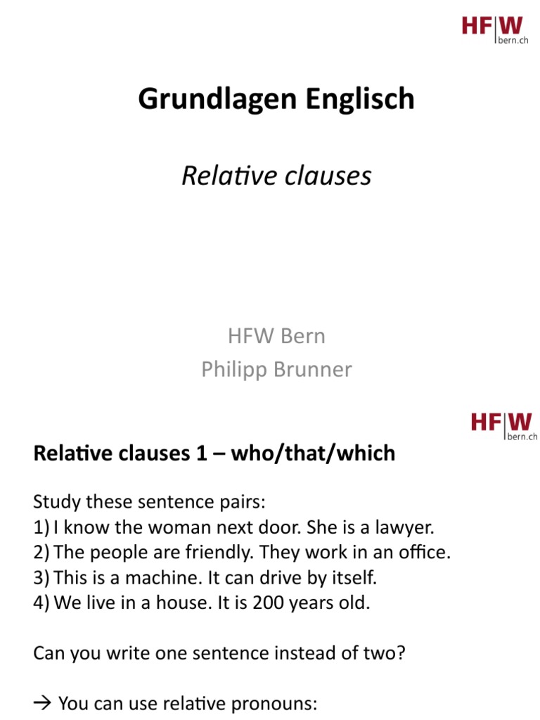 Basics 09 - Relative Clauses | PDF | Linguistic Typology | Linguistics