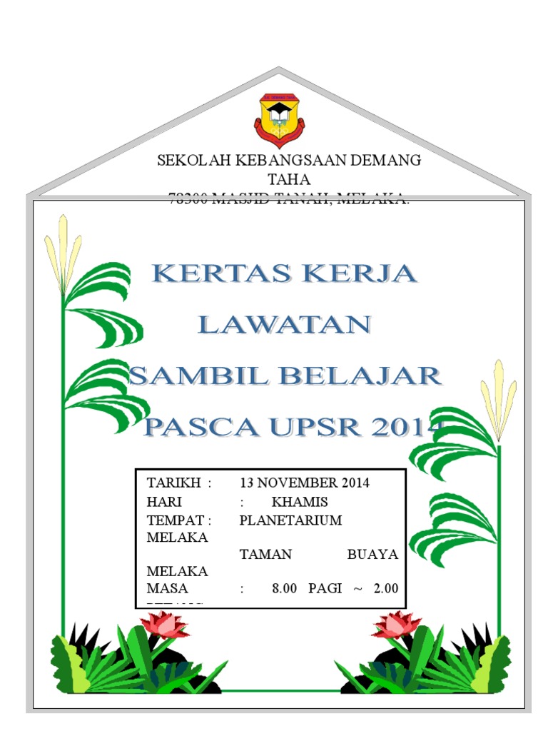 KK Lawatan Sambil Belajar Pasca Upsr 2014 | PDF