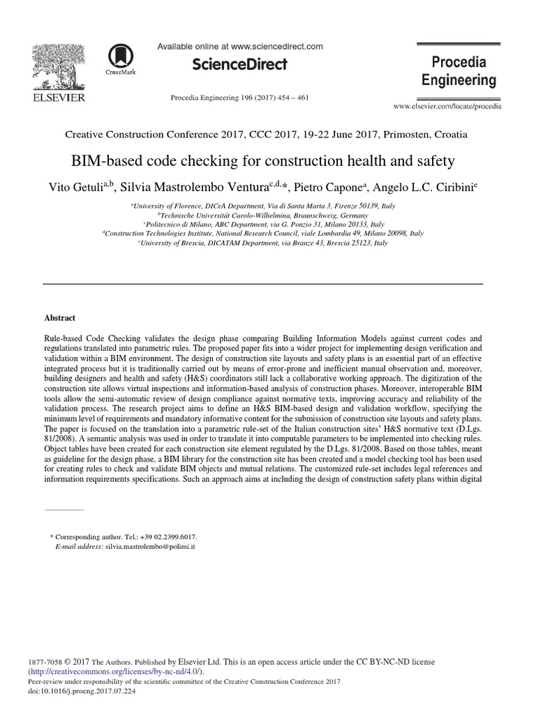 BIM-based Code Checking For Construction Health and Safety | Download Free PDF | Building ...